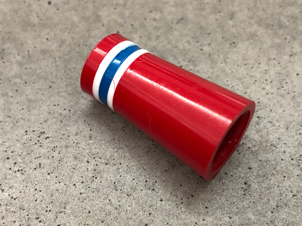 Flat-Top 12 Ferrules Red with White-Blue-White Stripes – torquegolf
