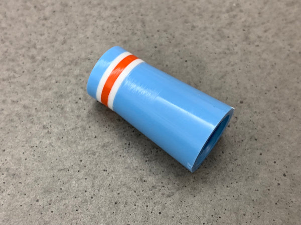 Flat-Top 12 Ferrules Sky Blue with White and Orange Stripes – torquegolf